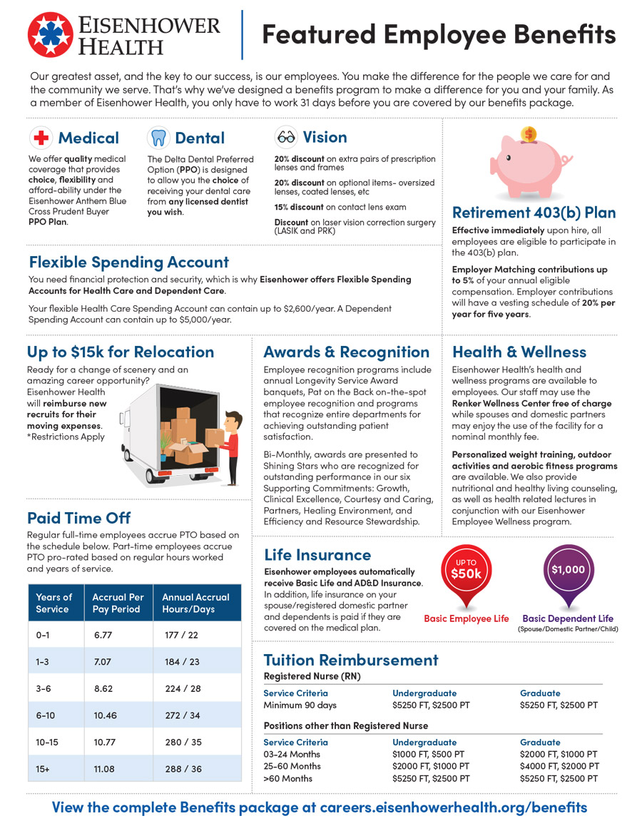 Featured Employee Benefits | Eisenhower Health Careers